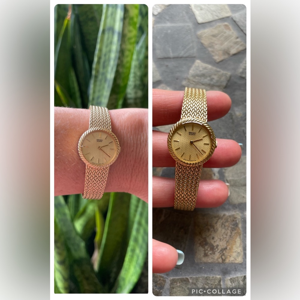 Seiko 9d8821 Gold Tone Ladies Watch - Gem